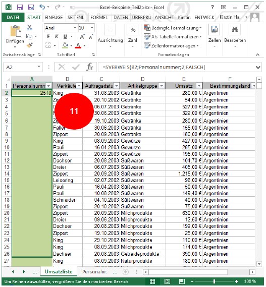 Excel - so funktioniert der S-Verweis | sekretaria.de